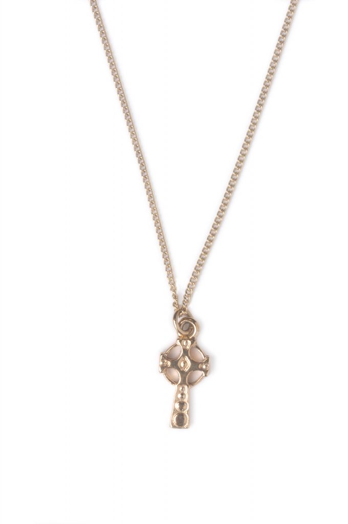 Cornish Tin & Gold ~ Large Solid Cross Necklace - Wearnes